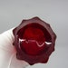 Vintage Red / Orange / Clear Glass Vase Oread? Japan? 1970s Organic ...