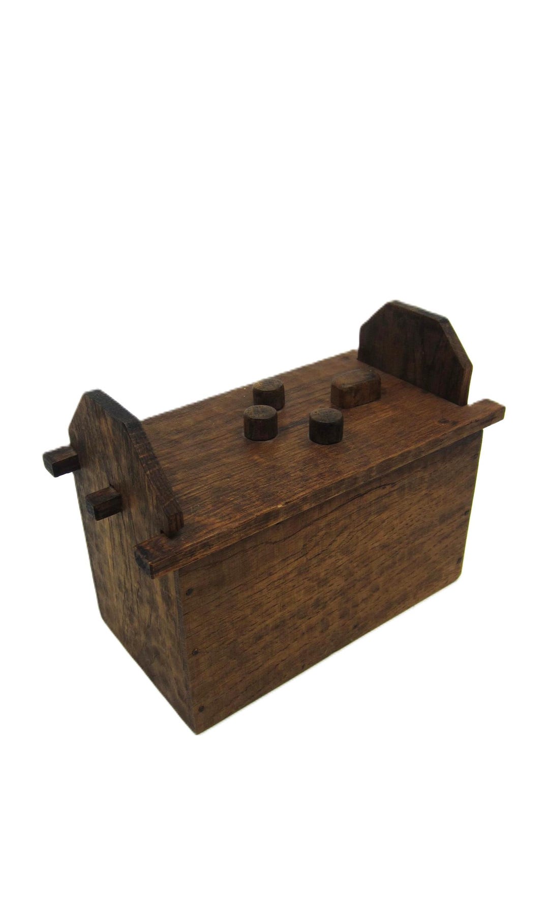 Vintage Swedish Wooden Model of Box / Chest From Vasa Ship (1600s) With ...