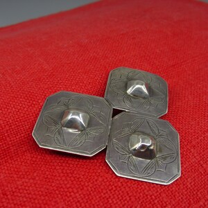 Antique Swedish Silver Folk Costume Brooch Made of Three Buttons Maker ...