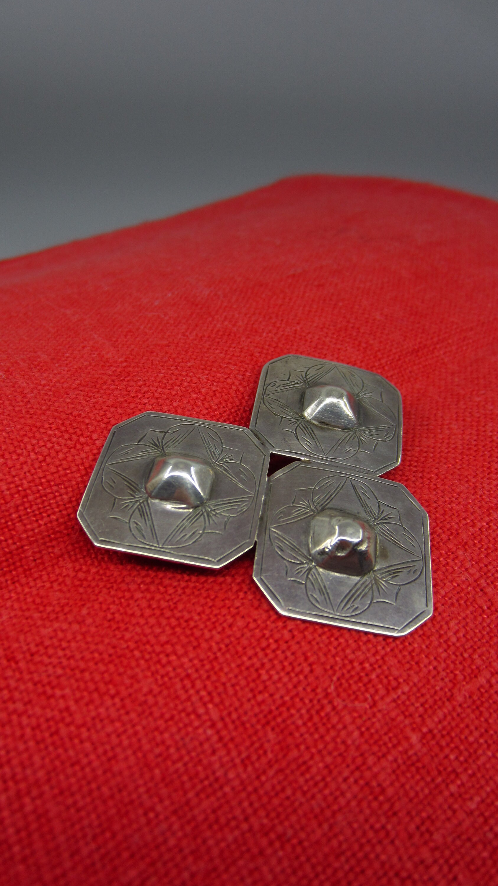 Antique Swedish Silver Folk Costume Brooch Made of Three Buttons Maker ...