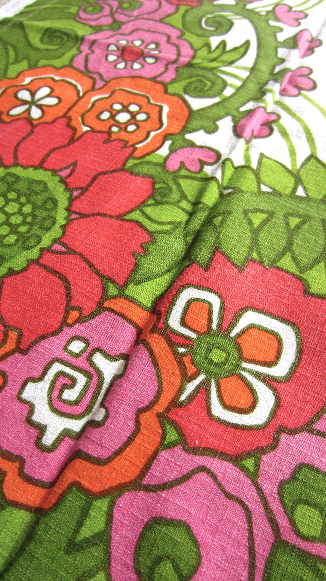 Vintage Swedish Ulla Margareta Littorin Floral Table Cloth / Decorative ...
