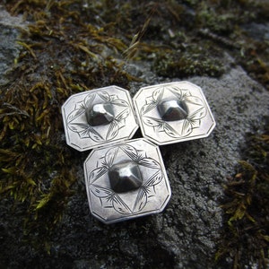 Antique Swedish Silver Folk Costume Brooch Made of Three Buttons Maker ...