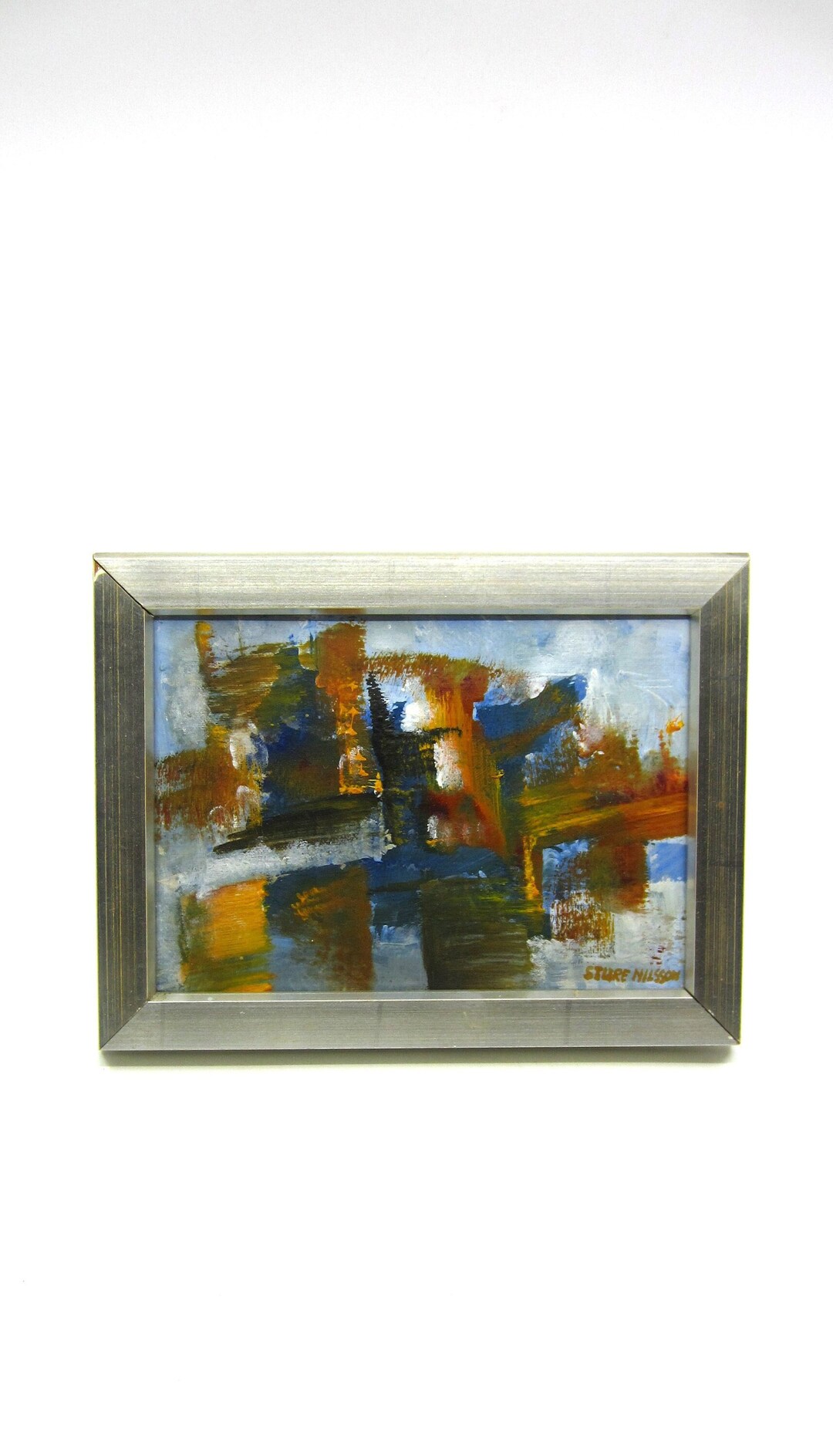 Vintage Swedish Sture Nilsson Small Original Oil on Canvas Painting ...