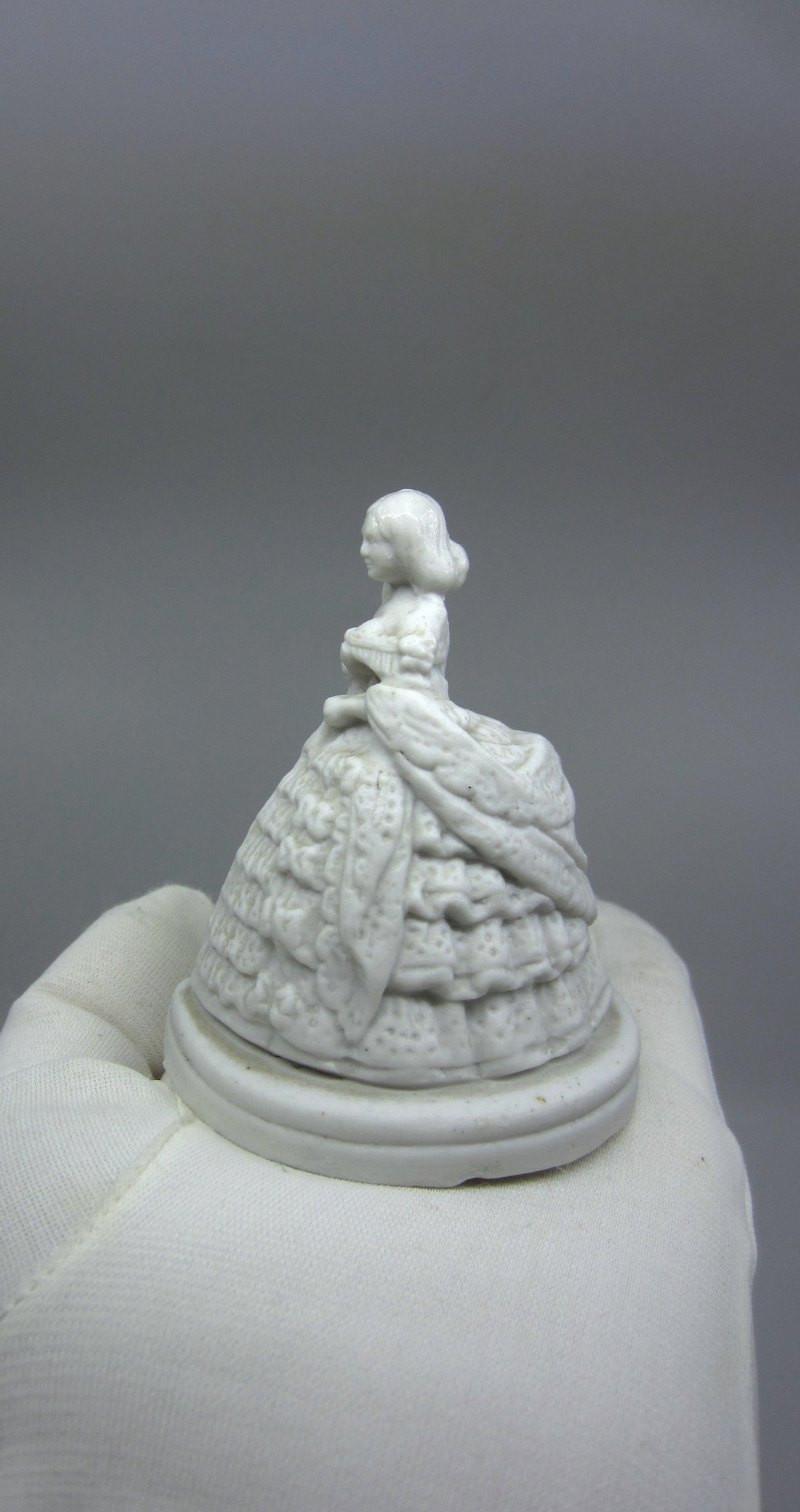 RARE Antique White Porcelain Lady Figurine Half Wearing Dress W ...
