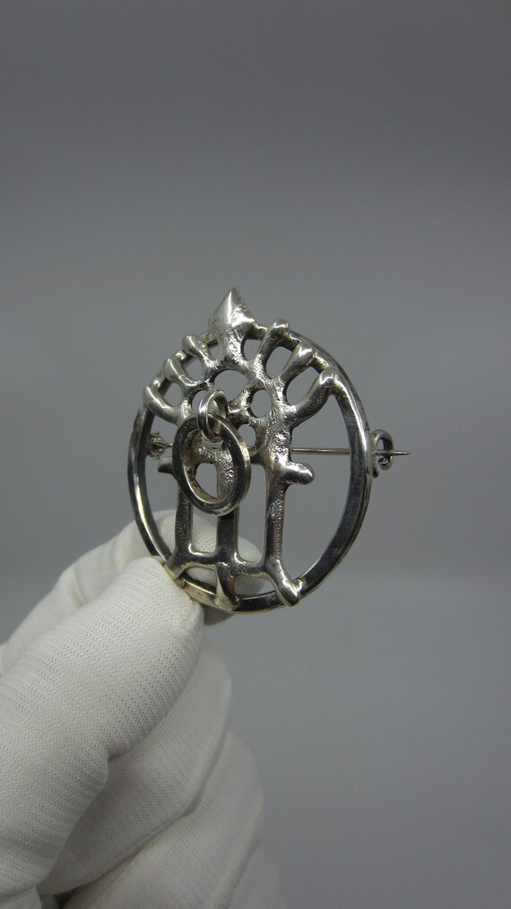 Vintage Norwegian Frank Juhls silver brooch Nordic mo… - Gem