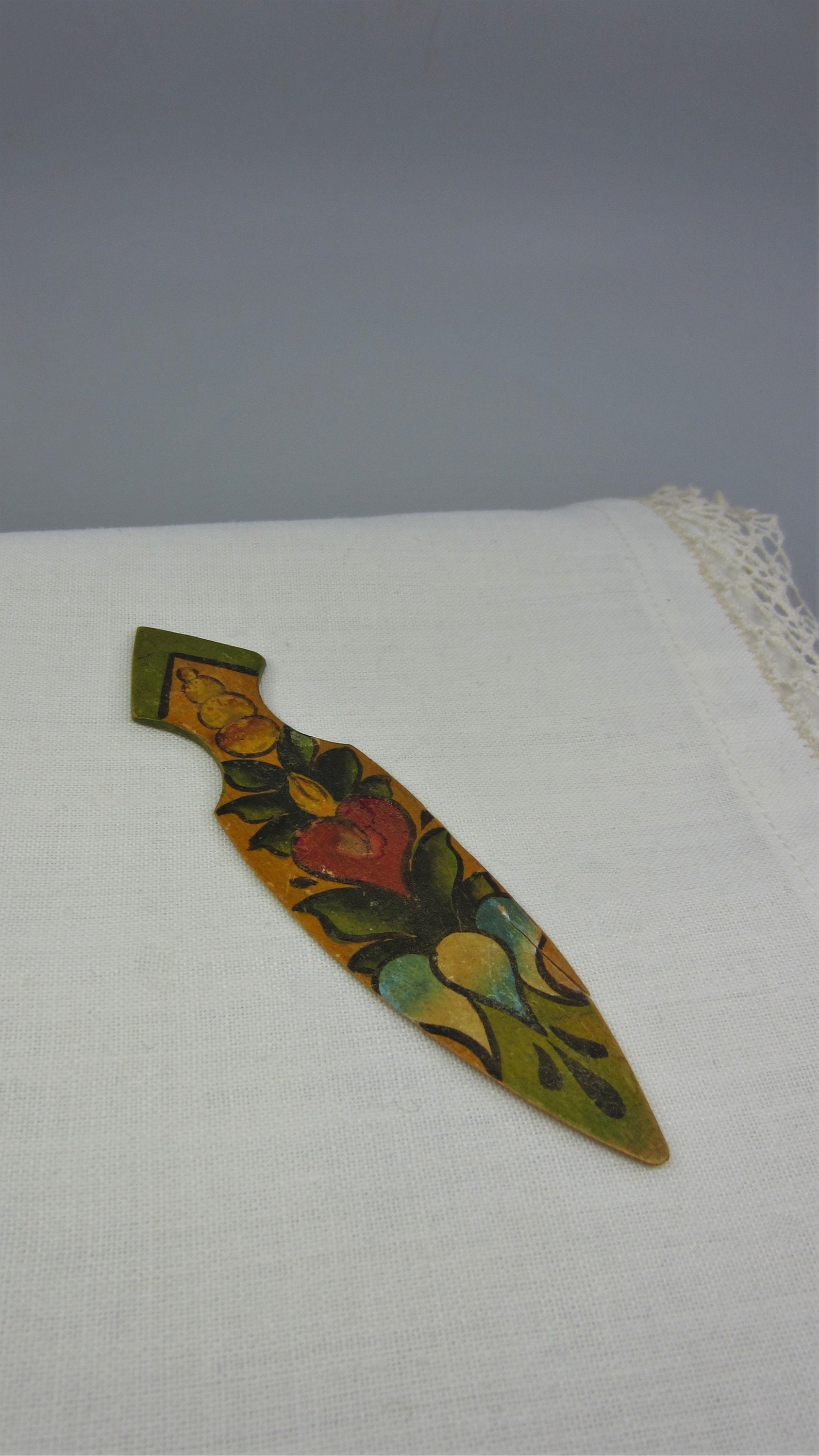 Vintage Swedish Small Wooden Bookmark / Decoration Hand | Etsy