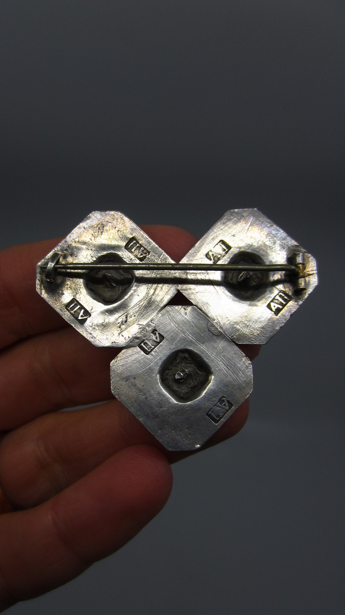 Antique Swedish Silver Folk Costume Brooch Made of Three | Etsy