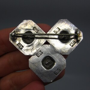 Antique Swedish Silver Folk Costume Brooch Made of Three Buttons Maker ...