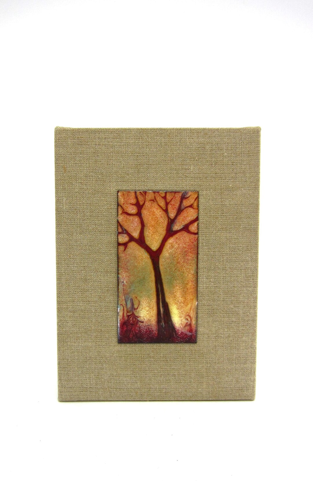 Vintage Swedish Tage Lindgren Small Enamel Tree Plaque 1960s 1970s ...