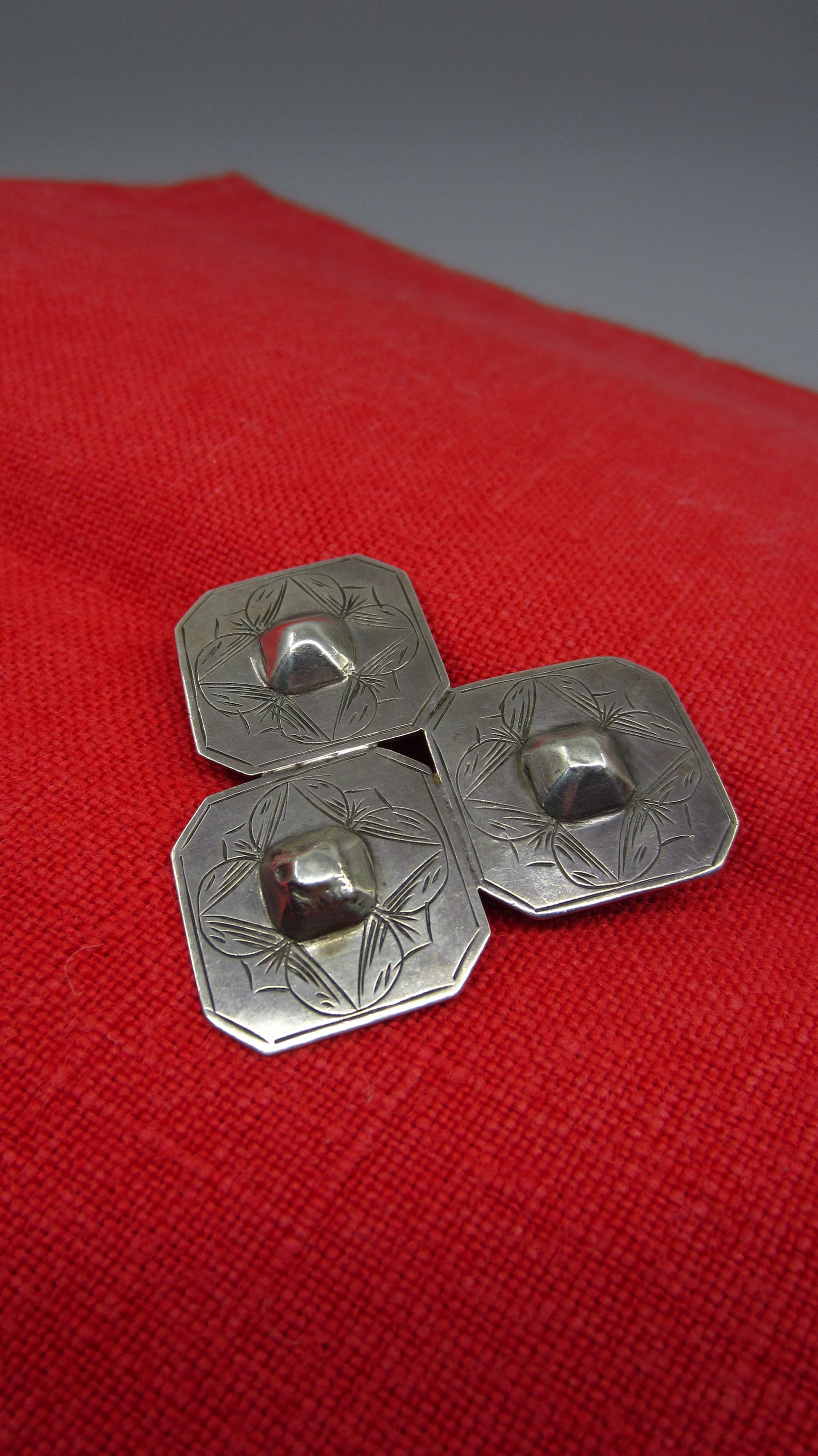 Antique Swedish Silver Folk Costume Brooch Made of Three Buttons Maker ...