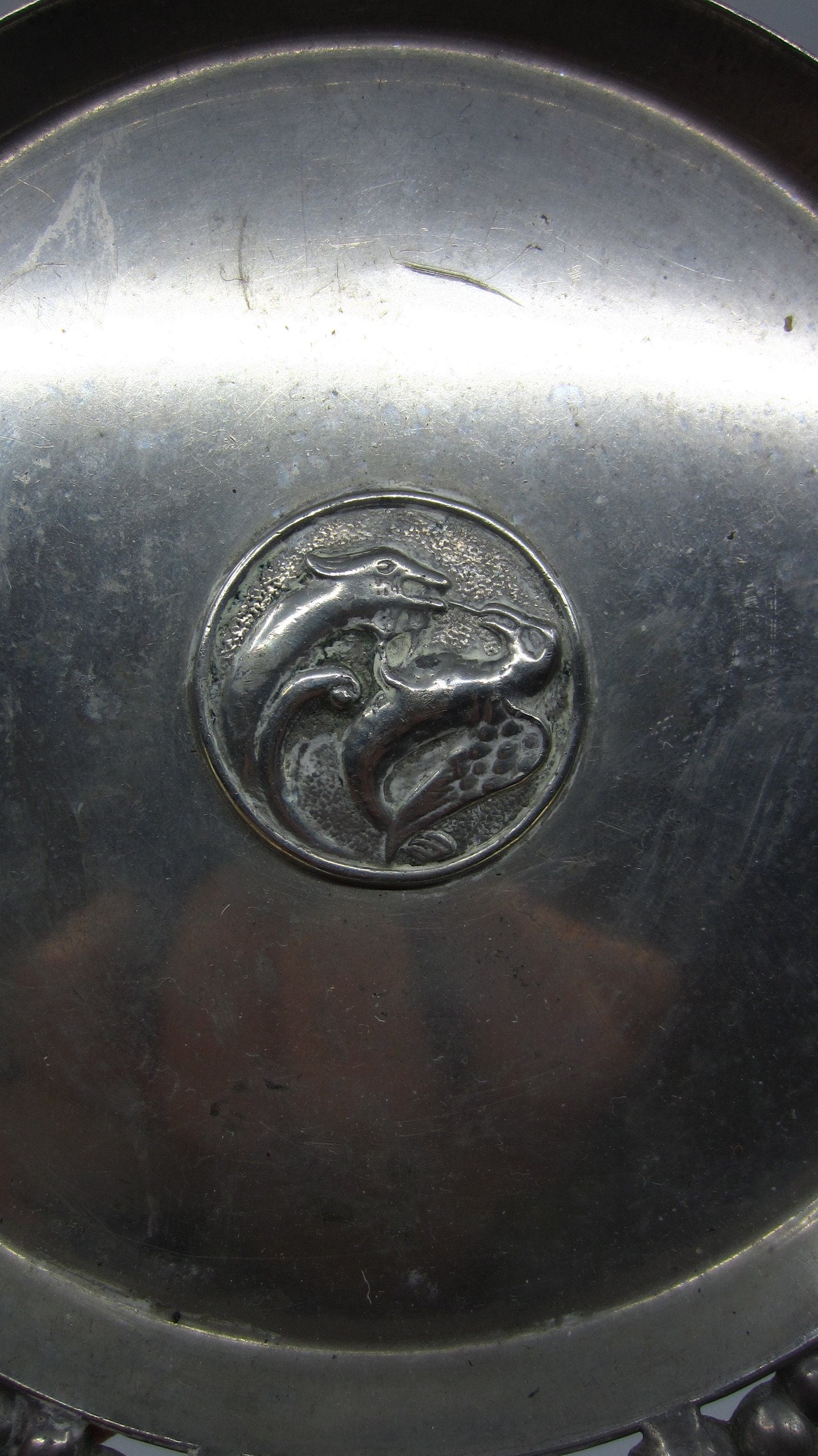 Vintage Swedish Art Deco Round Pewter Tray / Dish Knut Eriksson & Co ...