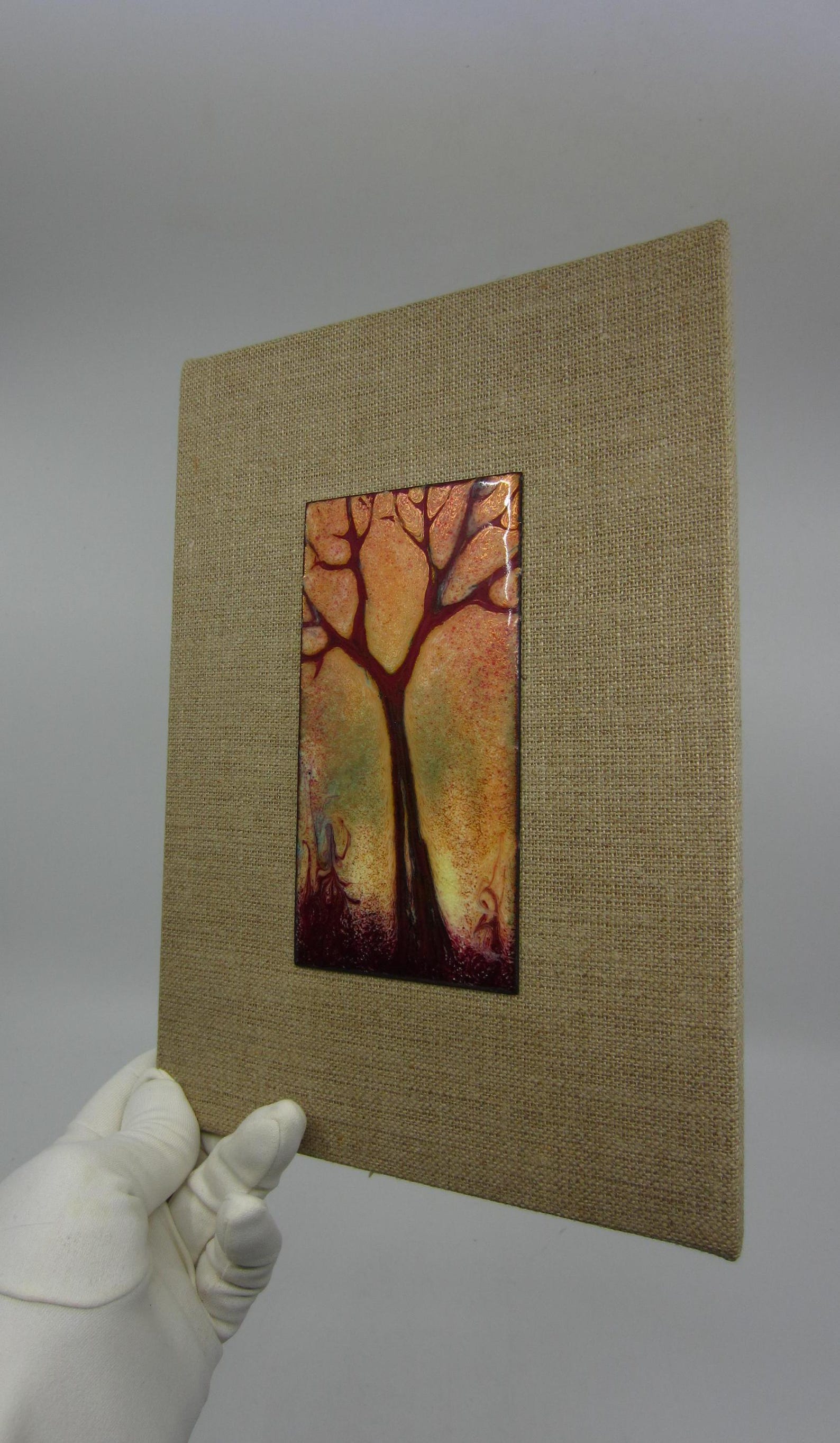 Vintage Swedish Tage Lindgren Small Enamel Tree Plaque 1960s 1970s ...