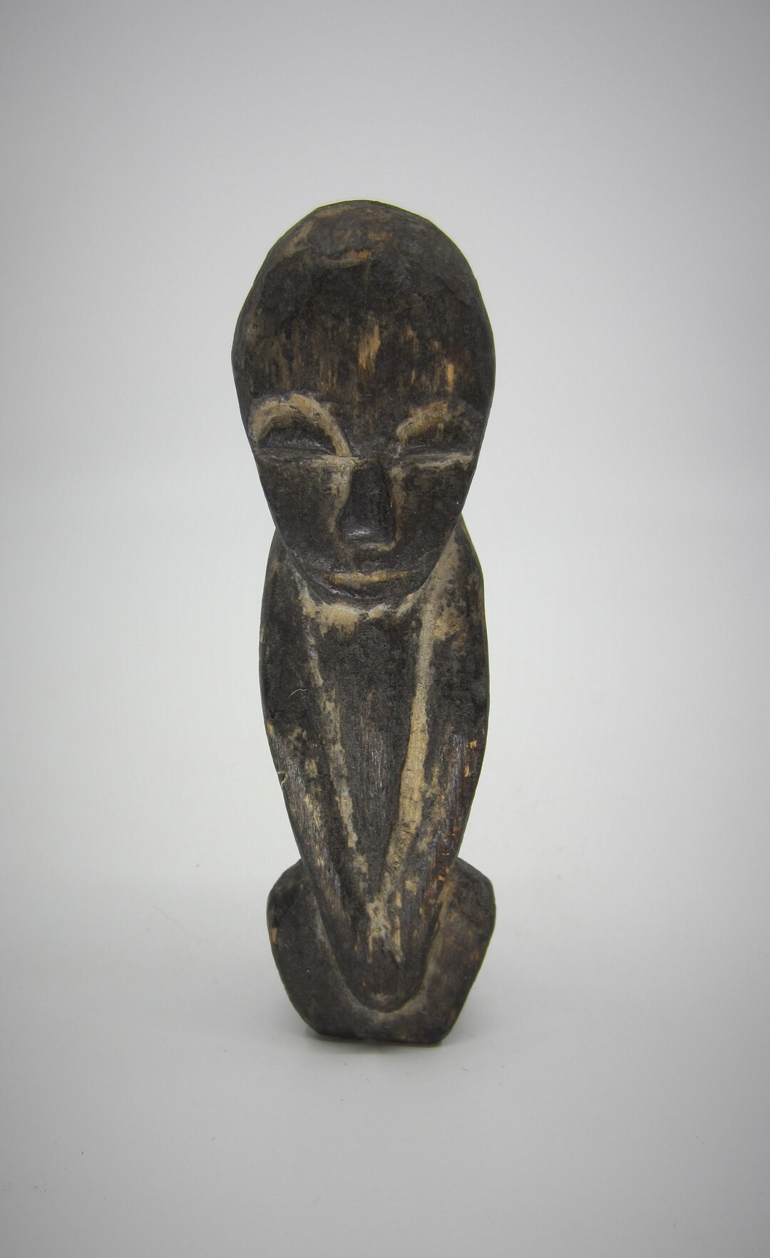 Vintage Small Hand Carved Wooden Figurine Idol / Protector / Ancestor ...