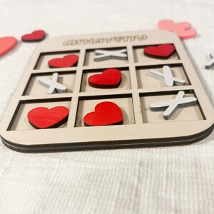 Personalized Valentines Day Tic Tac Toe Game - Etsy