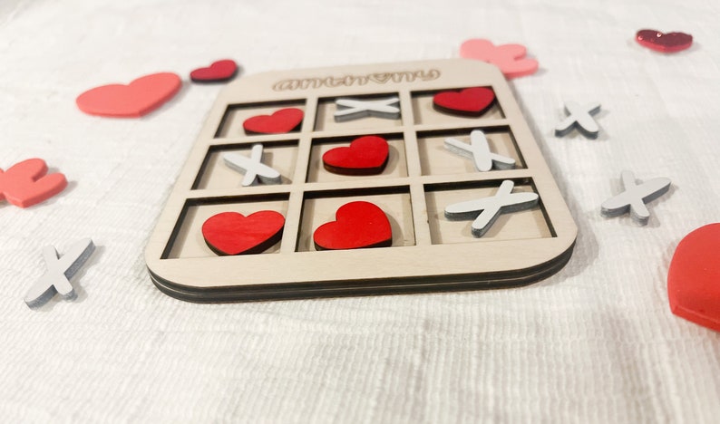 Personalized Valentines Day Tic Tac Toe Game - Etsy