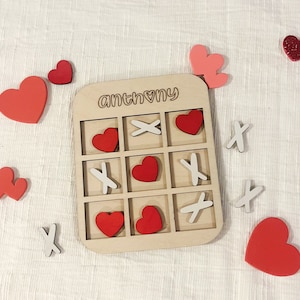 Personalized Valentines Day Tic Tac Toe Game - Etsy