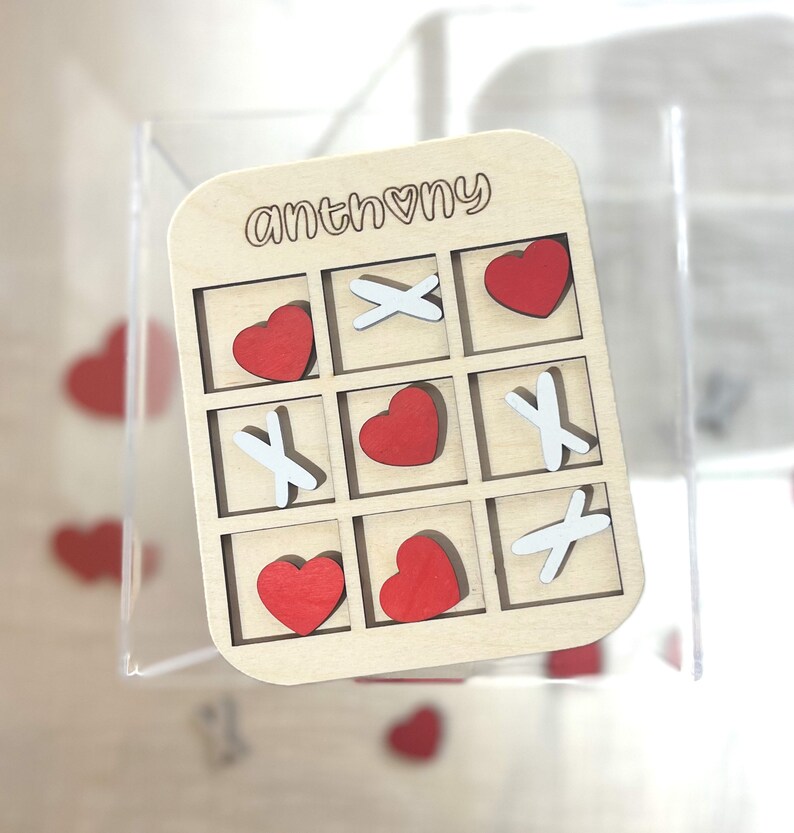 Personalized Valentines Day Tic Tac Toe Game - Etsy