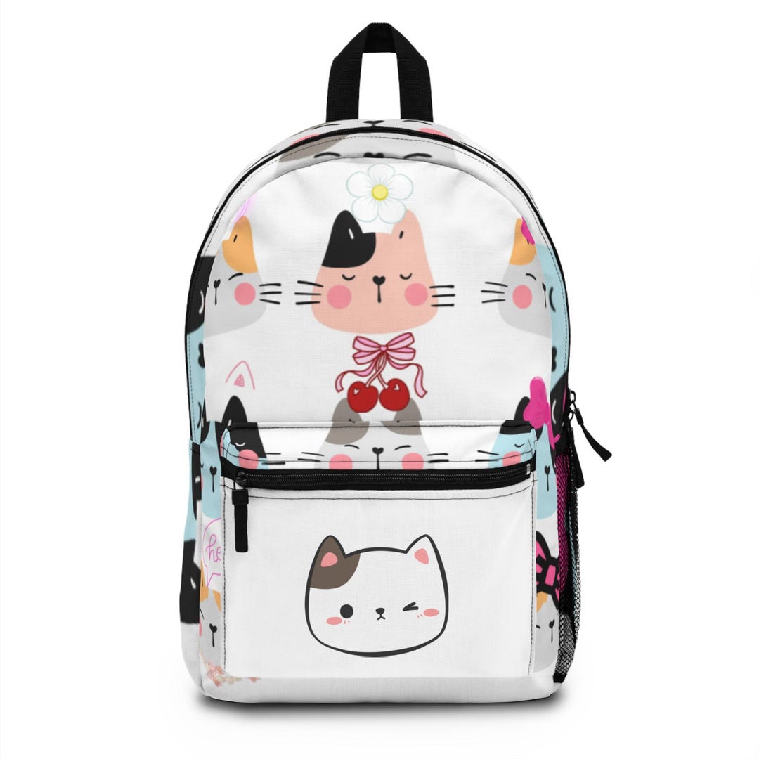 Cute Cat-themed Backpack for Kids, School Bag, Animal Lover's Gift ...