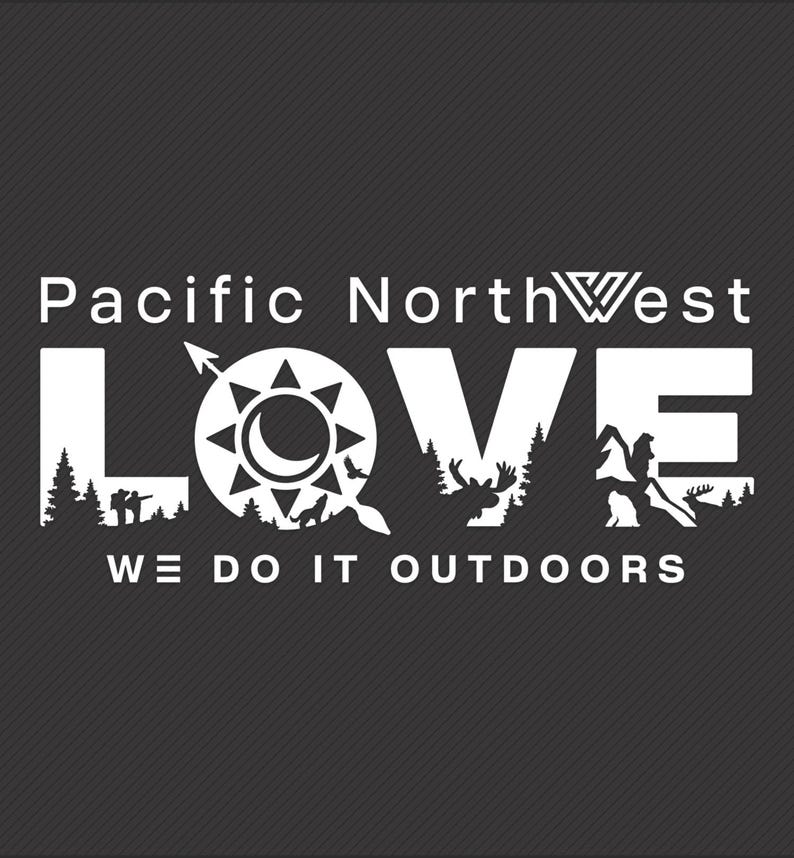 Pacific Northwest LOVE 10" Decal - Etsy