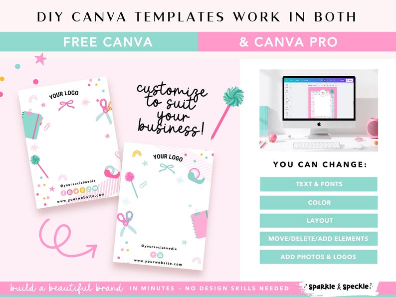 Display Card Templates for Gift Shops and Accessories Brands | Colorful ...