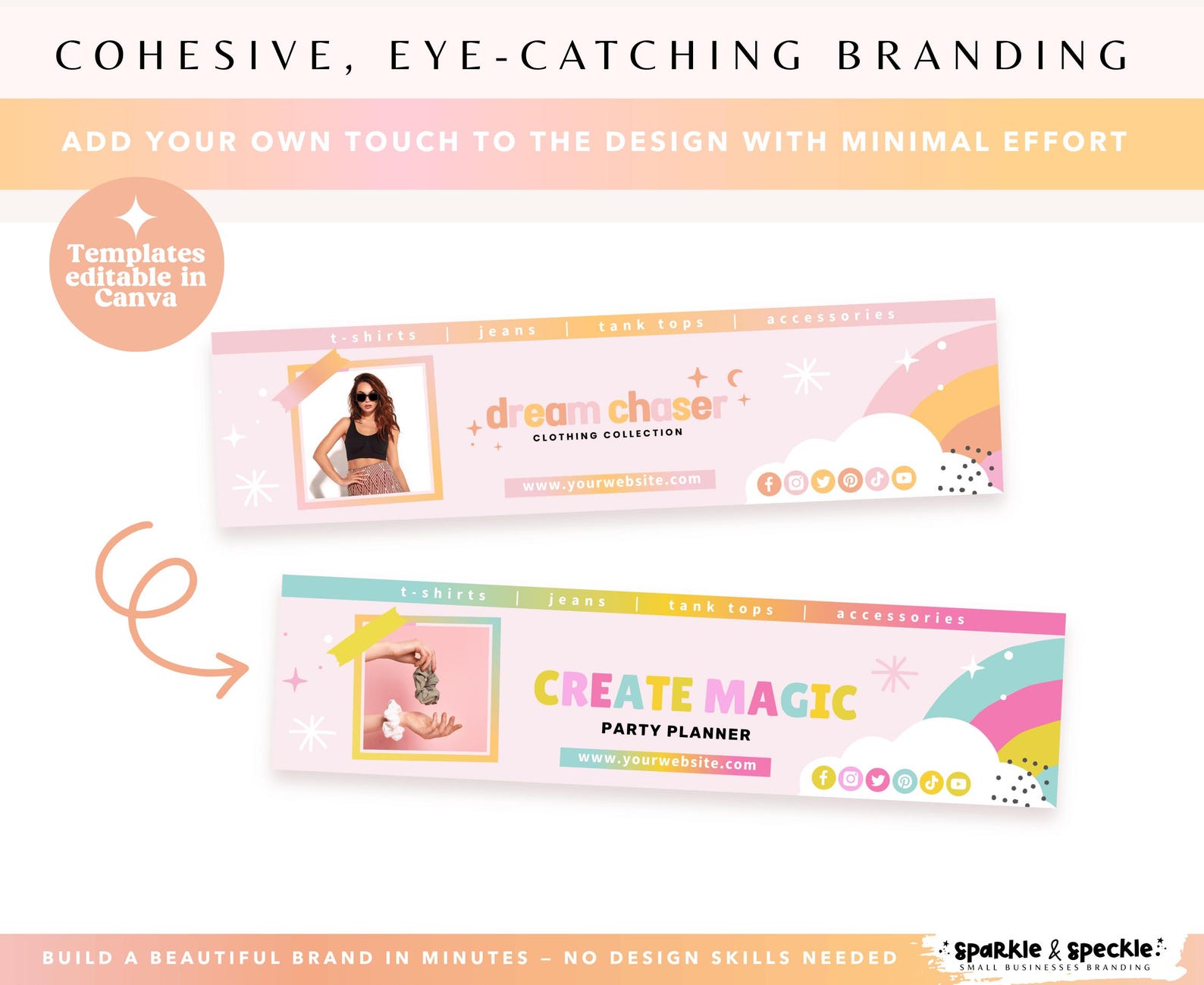 Etsy Shop Banners: Playful Canva Banner Templates for Etsy Sellers ...