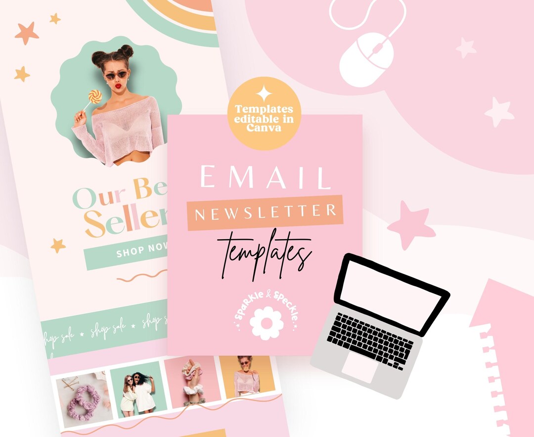 Rainbow Email Newsletter Templates: Canva Business Marketing (digital ...