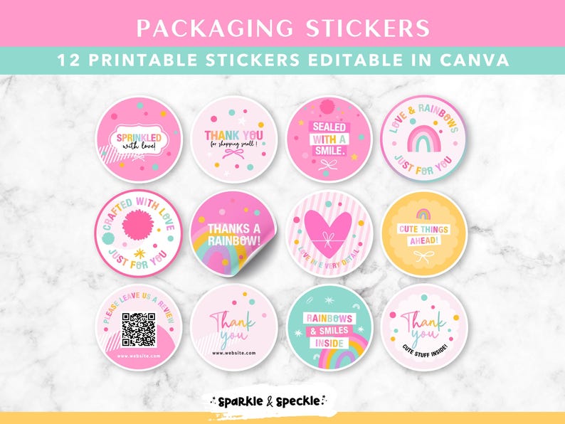 Printable Sticker Templates for Gift Shops and Accessories Brands ...