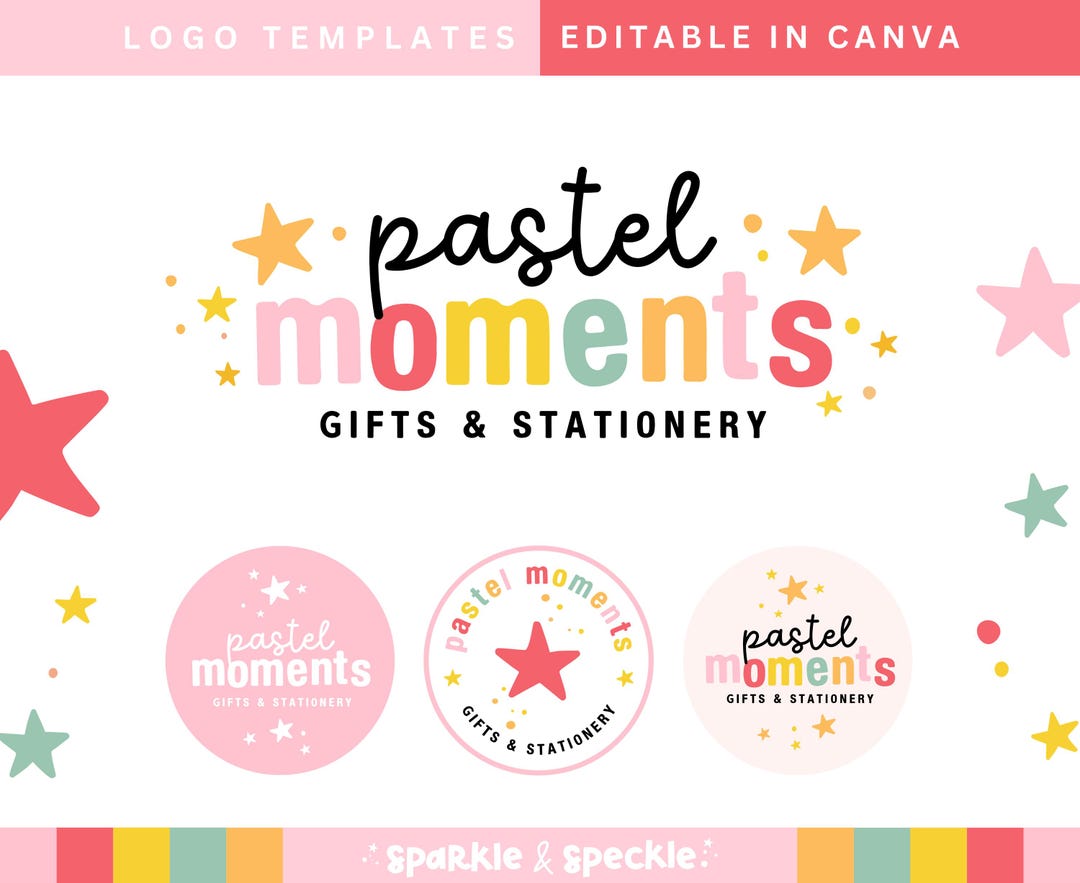 Star Logo Template Canva, Colorful Fun Creative Logo, Small Business ...