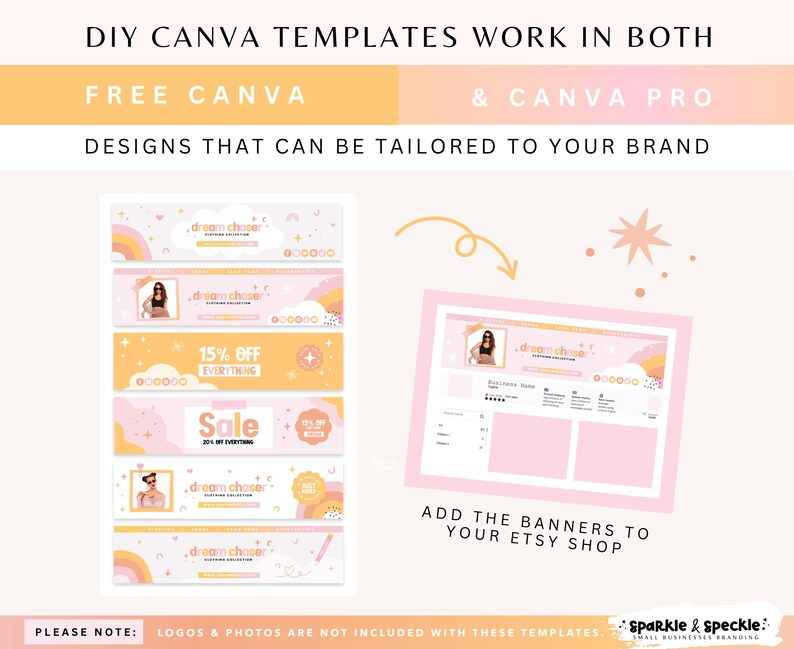 Etsy Shop Banners: Playful Canva Banner Templates for Etsy Sellers ...