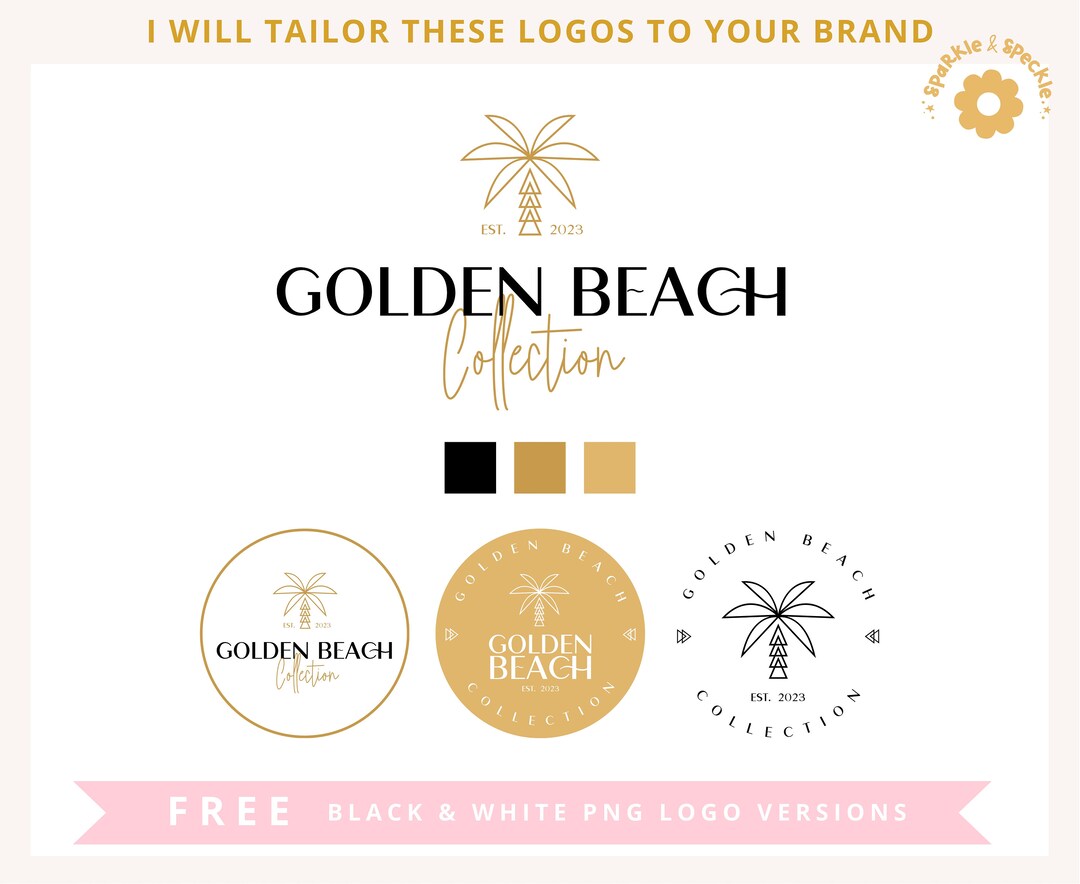 Tropical Logo Design, Premade Boho Logo, Business Boutique Logos ...