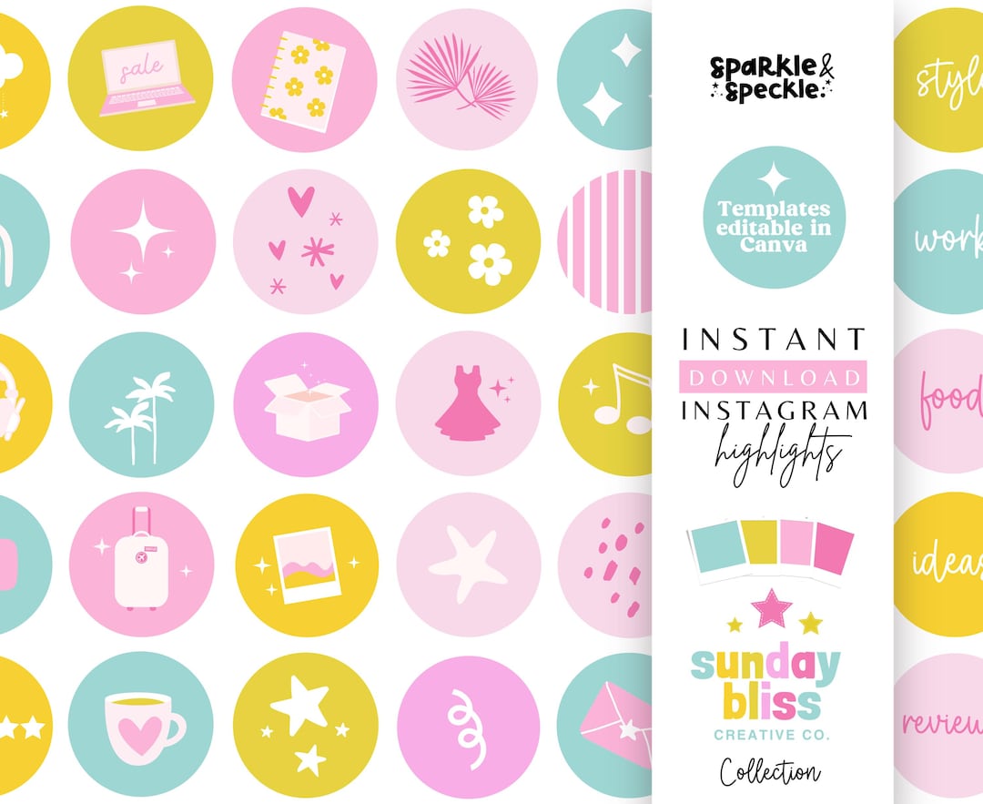 Cute Instagram Highlight Covers, Aesthetic Instagram Story Icons ...