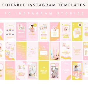 Rainbow Instagram Story Templates Editable in Canva, Bright Instagram ...
