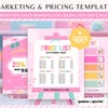 Retro Price List Canva Template, Printable Payment Sign, Editable ...