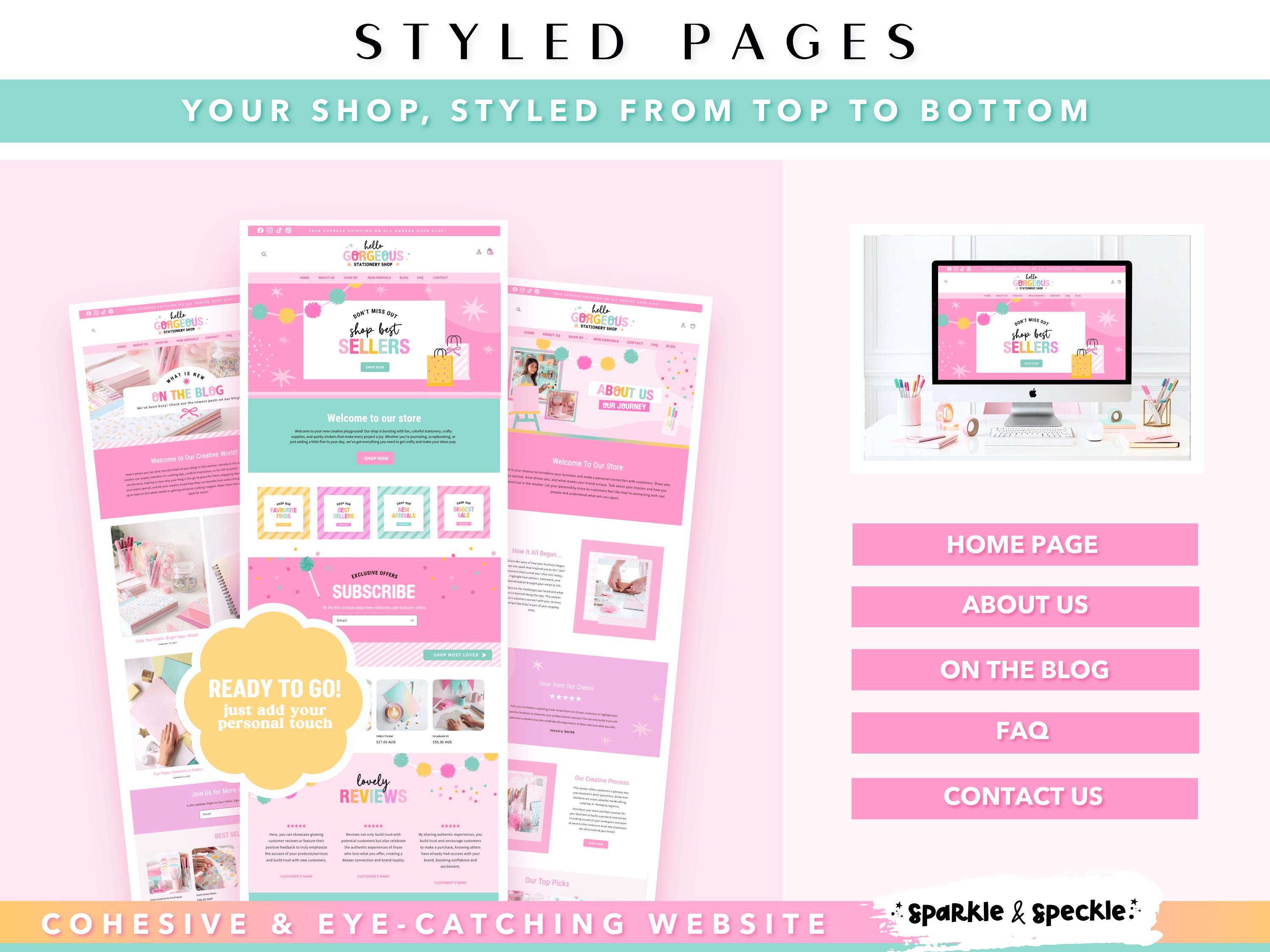 Colorful Craft Shopify Theme: Website Template for Stationery, Handmade ...