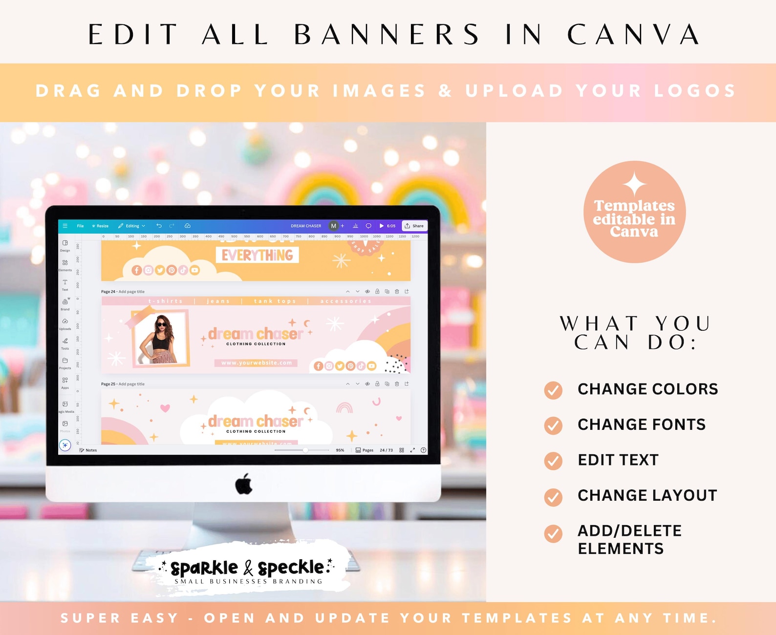 Etsy Shop Banners: Playful Canva Banner Templates for Etsy Sellers ...