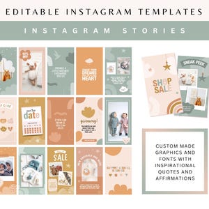 Boho Instagram Story Templates Customizable in Canva, Earthy Vibe ...