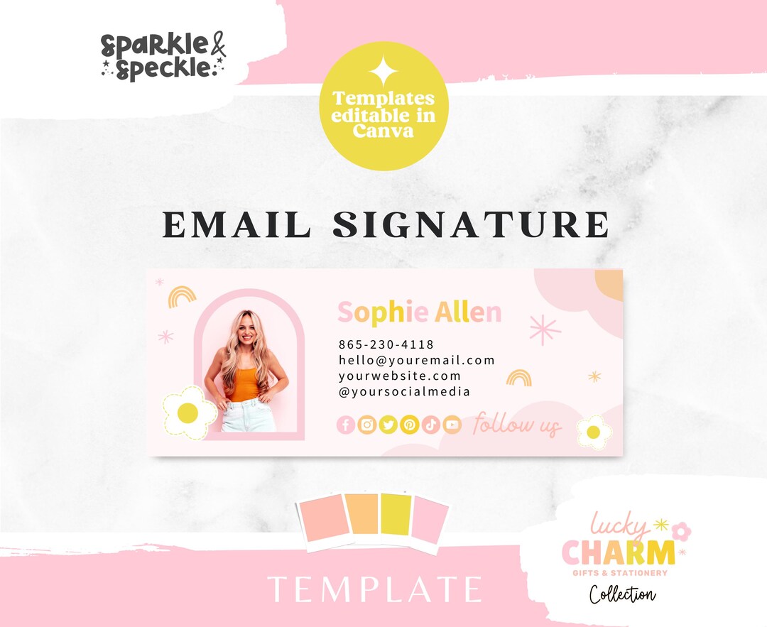 Creative Email Template Customizable in Canva, Small Business Aesthetic ...