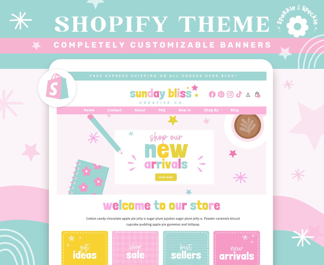 Shopify for Digital Products, Shopify Theme Banners Editable in Canva ...