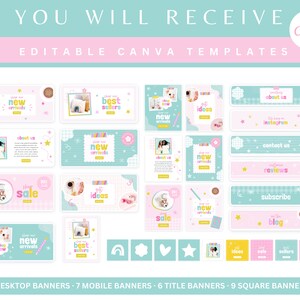 Shopify for Digital Products, Shopify Theme Banners Editable in Canva ...