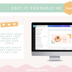 Colorful Shopify Store Banner Customizable in Canva, DIY Shop Banner ...