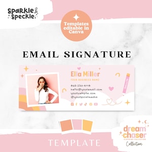 Bright Email Template Signature, Editable Gmail Email Signature ...