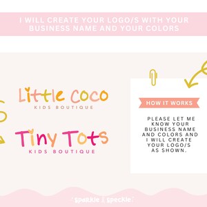 Cute Shop Logo Design, Colourful Boutique Logo, Fun Logo With Heart ...
