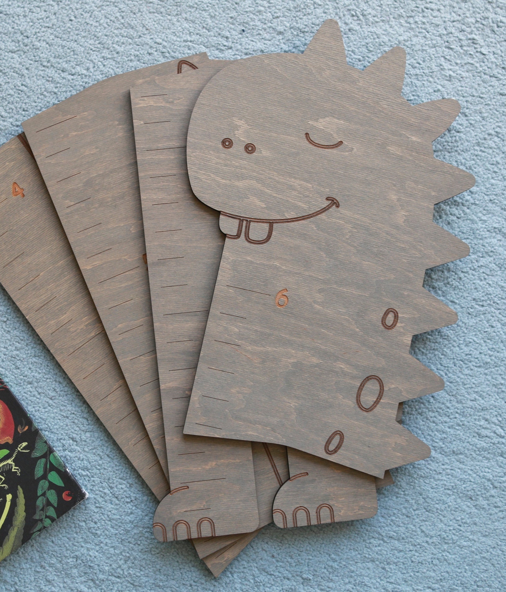 Dinosaur Growth Chart, Wooden Height Chart, Growth Chart Ruler, Kids ...