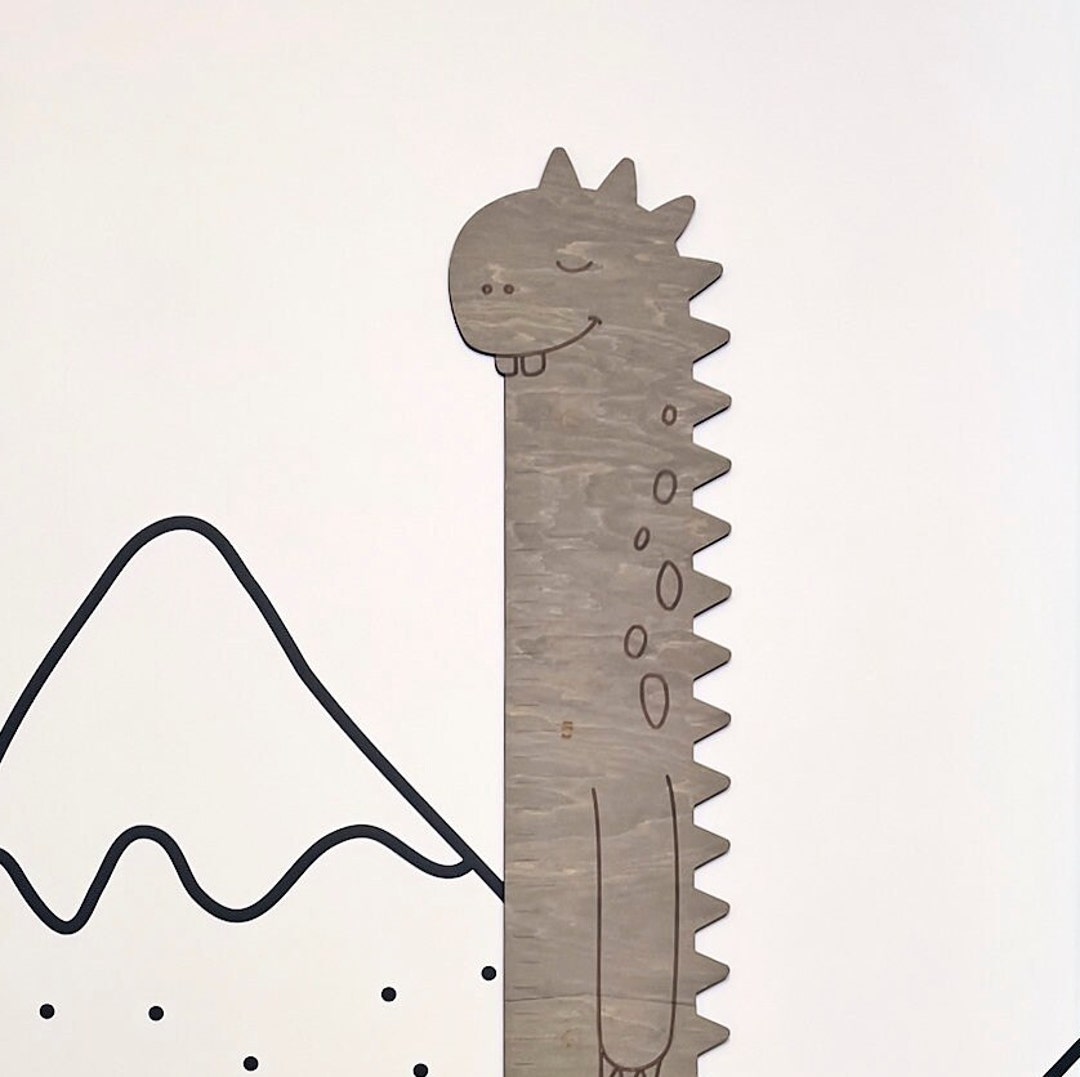 Dinosaur Growth Chart, Wooden Height Chart, Growth Chart Ruler, Kids ...