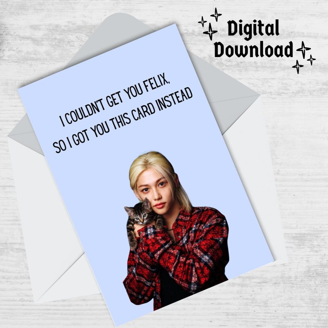 Felix Printable Card, Stray Kids Card, Digital Download, Kpop Birthday ...