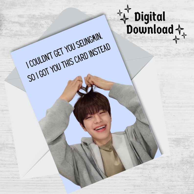 Seungmin Stray Kids Birthday Card: Kpop Gift (digital Download) - Etsy