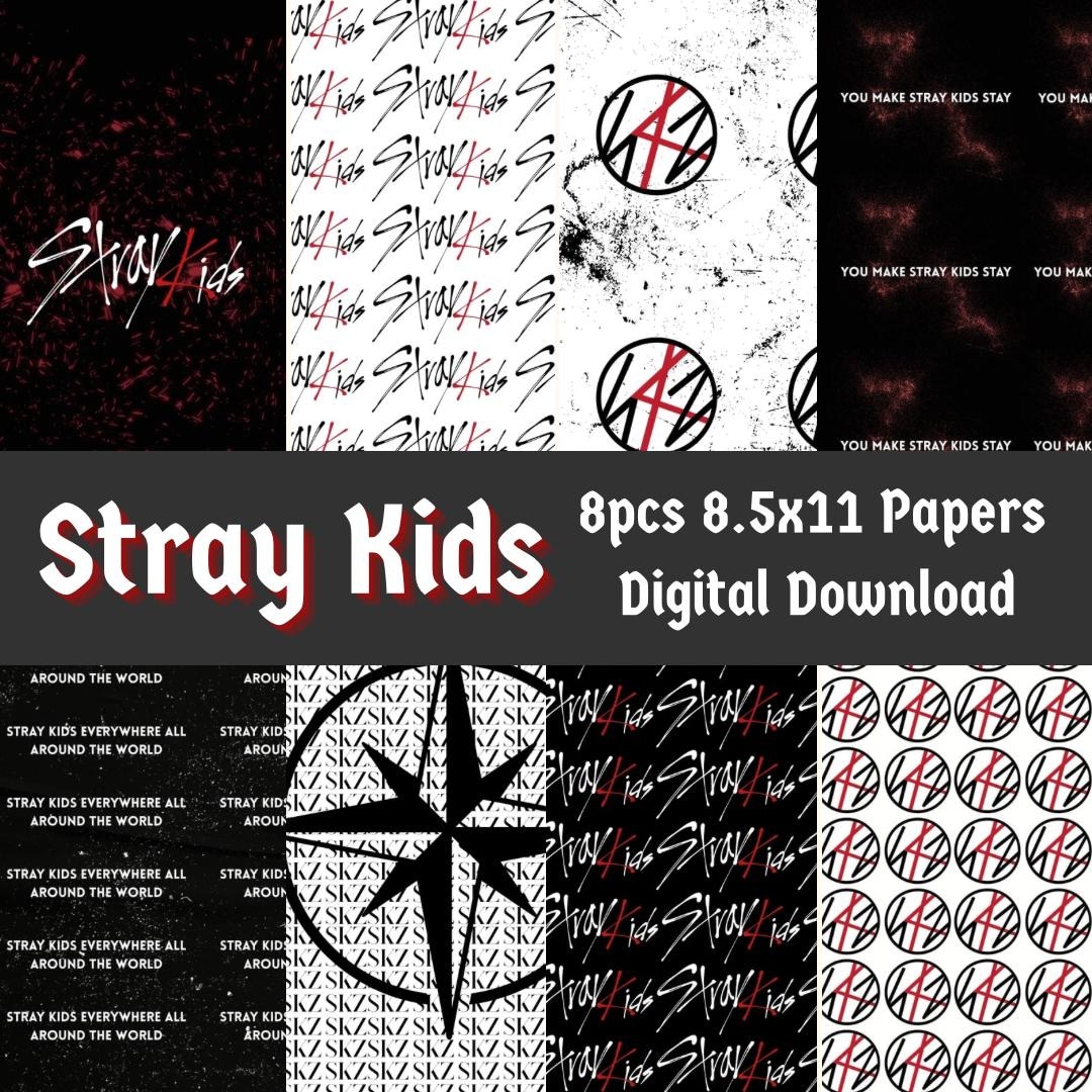 Stray Kids Scrapbook Paper: Kpop Printable Designs (digital Download ...
