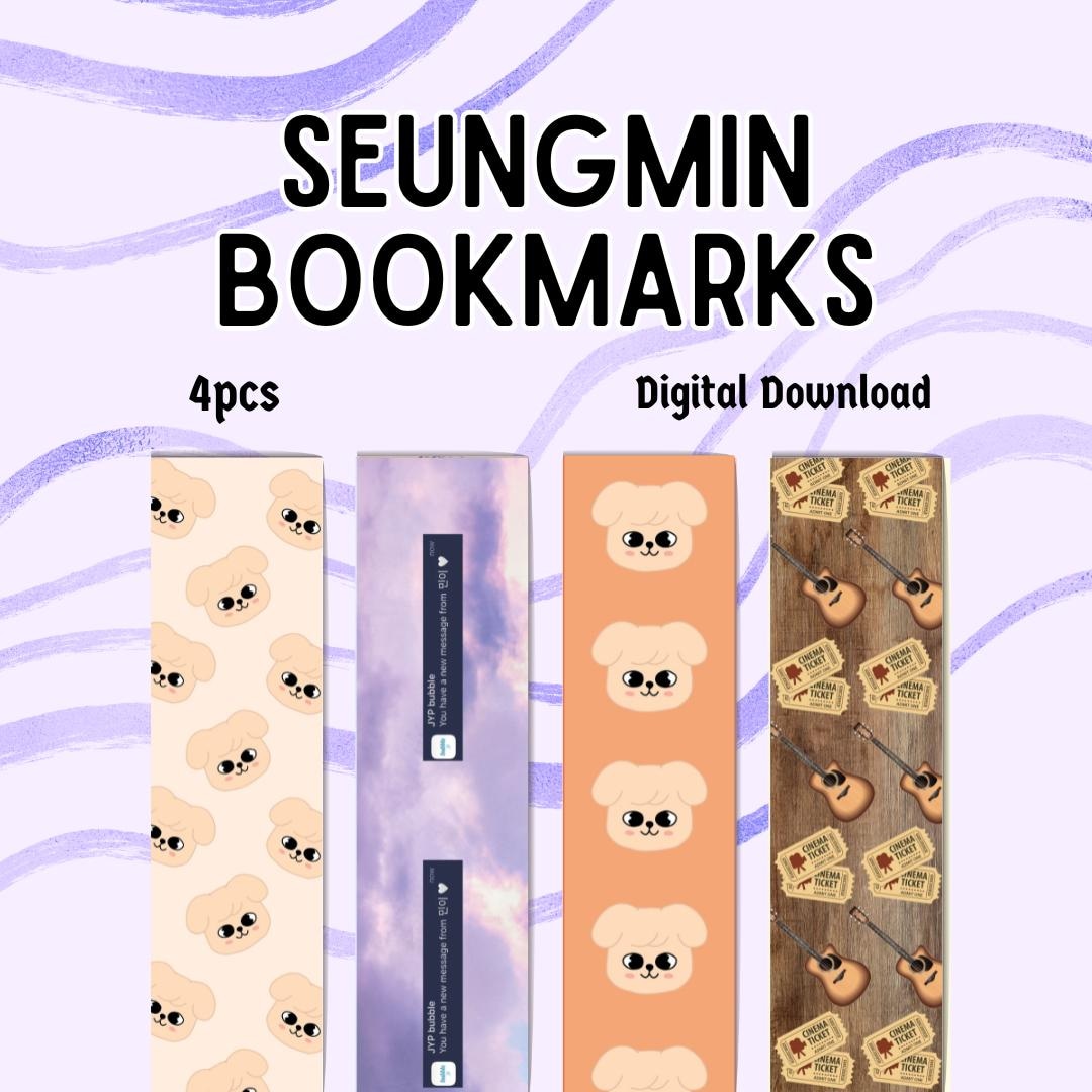 Stray Kids Seungmin Bias Printable Bookmarks | Kpop Digital Download ...
