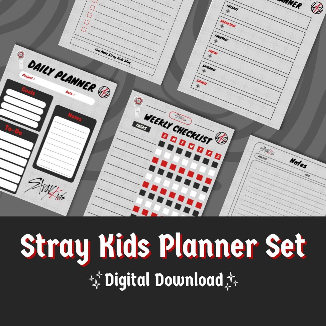 Stray Kids Planner Set: K-pop Printable Organizer (PDF Download) - Etsy
