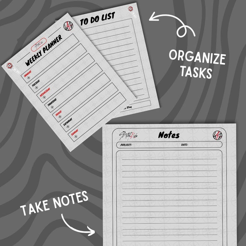 Stray Kids Planner Set: K-pop Printable Organizer (PDF Download) - Etsy